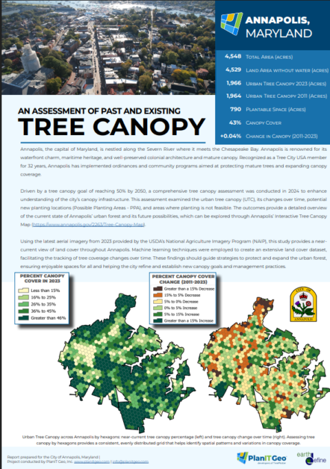 Annapolis, MD, UrbanTree Canopy Assessment | PlanIT Geo™