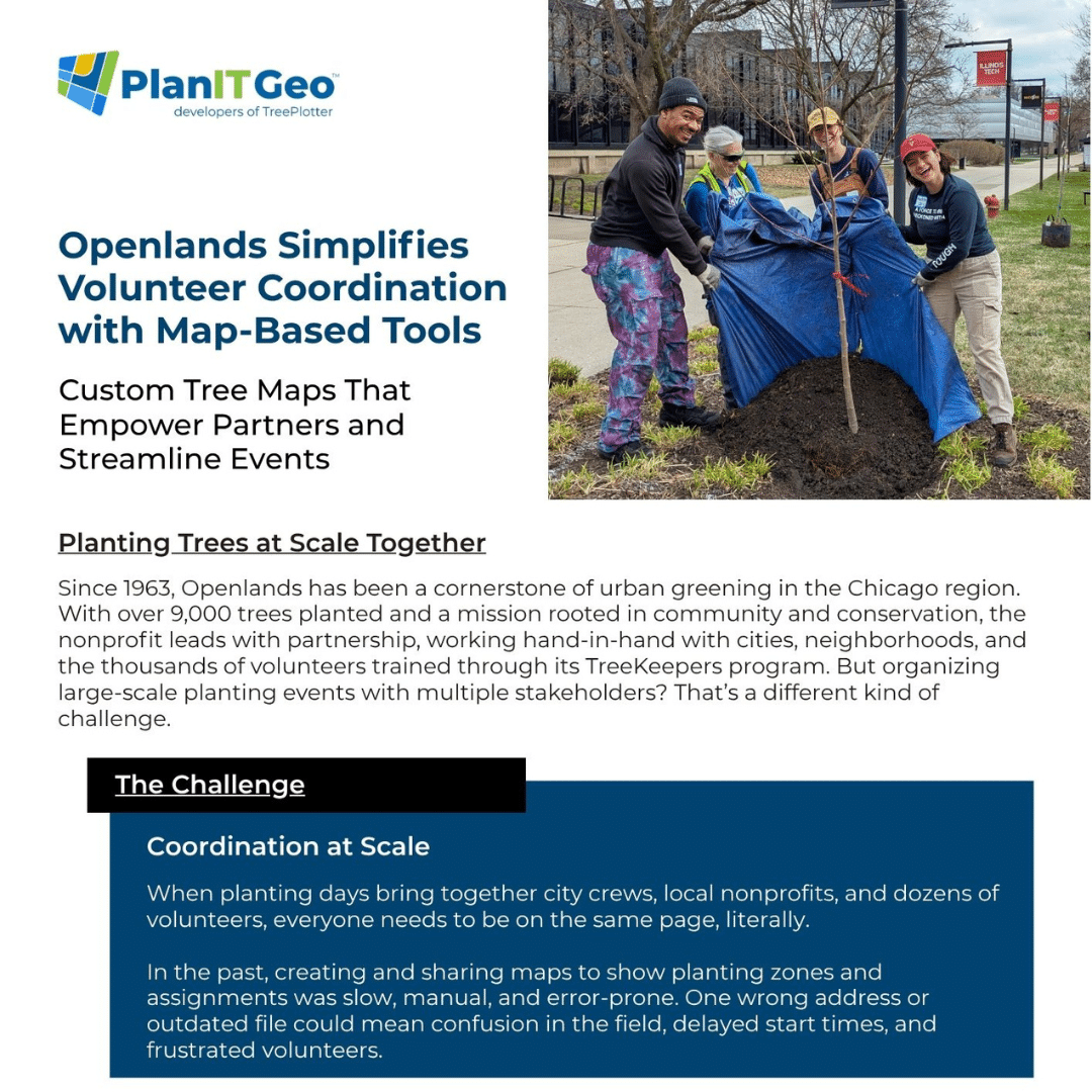 Openlands Simplifies Volunteer Coordination with Map-Based Tools in TreePlotter | PlanIT Geo™